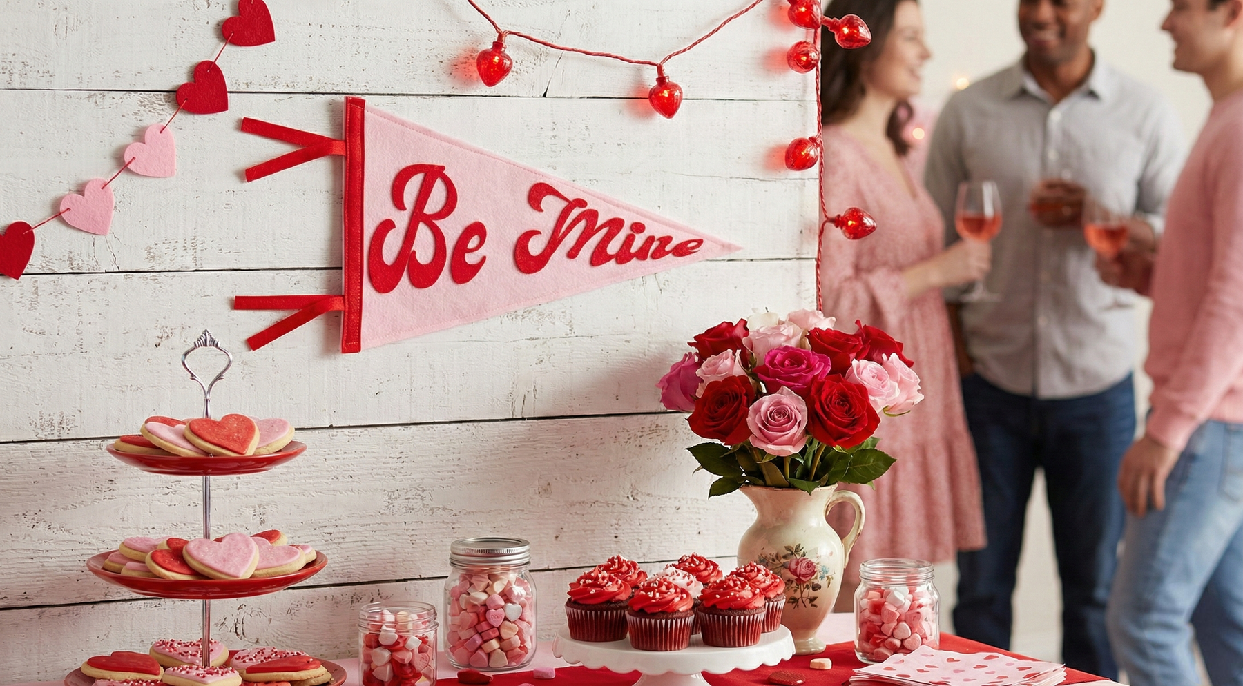 Valentine Felt Flag Pennant — Threadart.com
