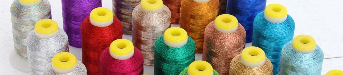 Metallic Thread 500m Spools - Durable, High Shine - Beautiful Colors ...