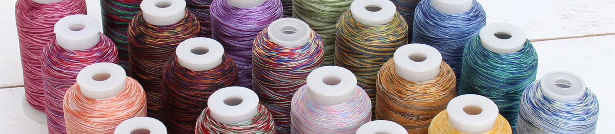 Multicolor Polyester Embroidery Thread | Variegated Embroidery Thread ...
