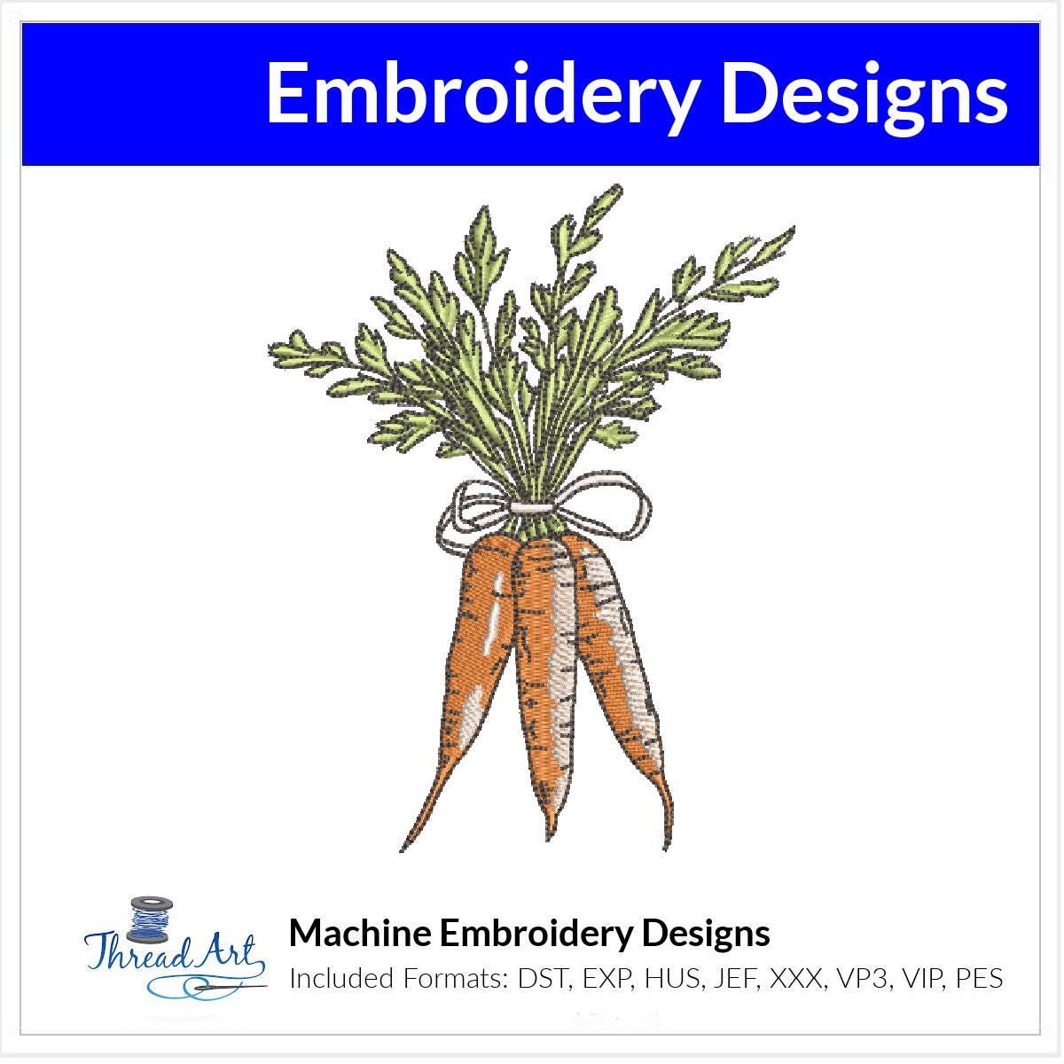 Bunch of Carrots Easter Embroidery Design Instant Download Cute - 3 Si ...