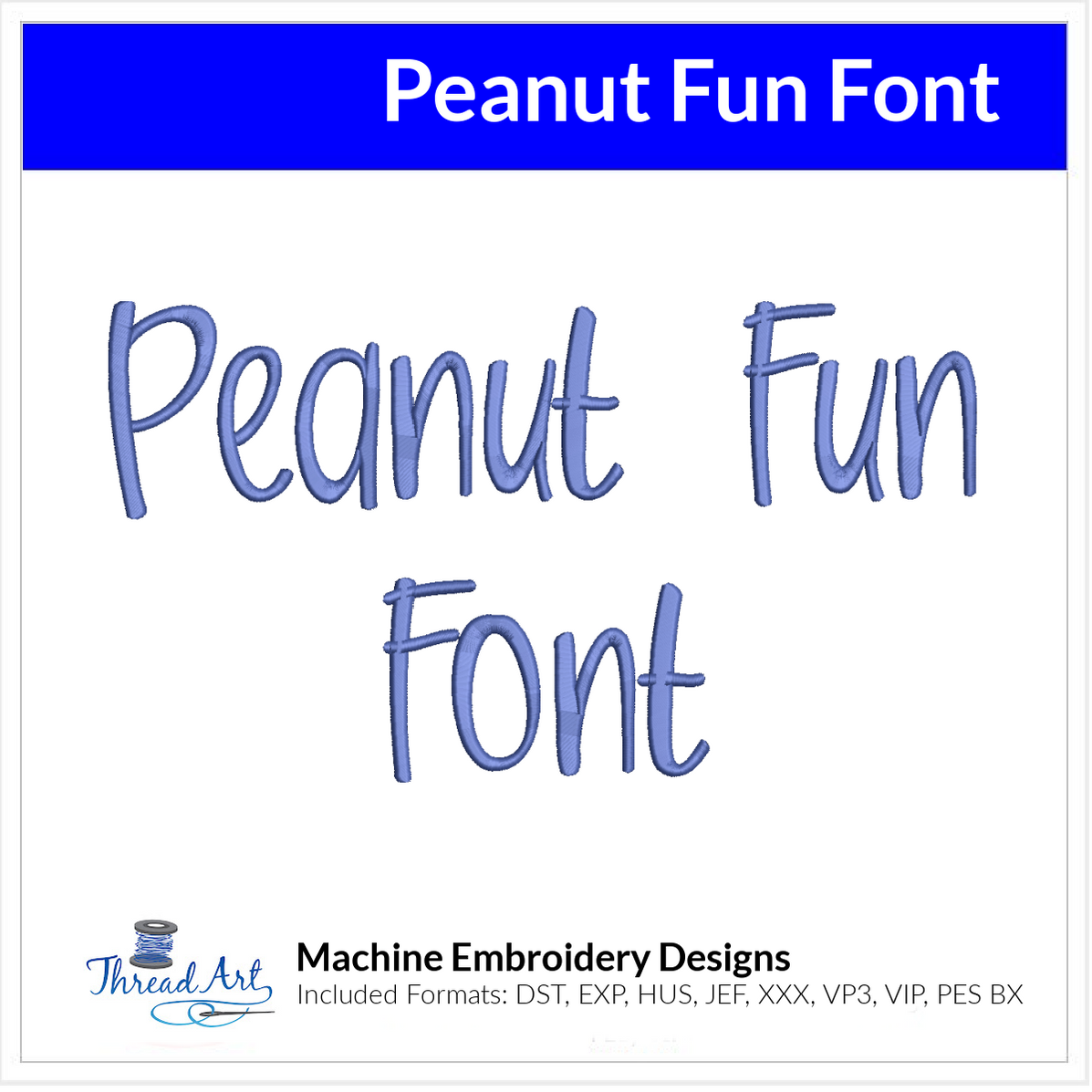 Peanut Fun Font Machine Embroidery Design Set - Alphabet Letters BX Fo ...