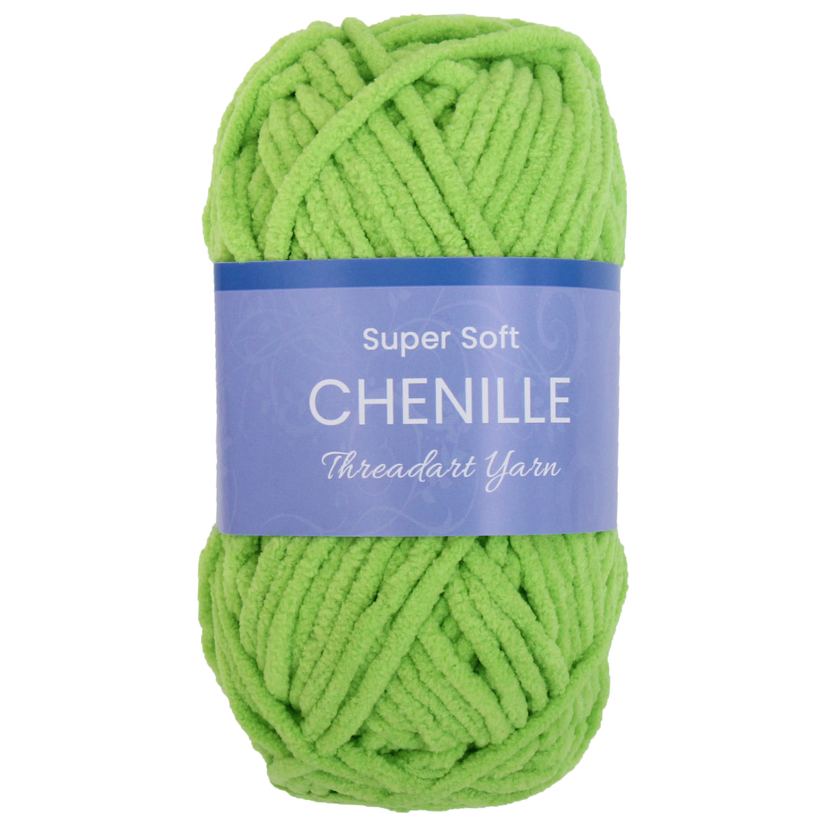 Super Soft Lime Green Chenille Yarn - Chunky Size 5 - 60 yds - By ...