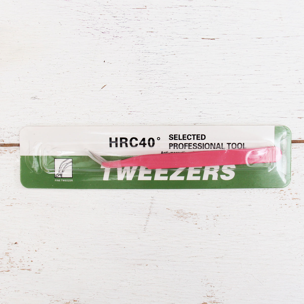 Pink Tweezers with Sharp Hooked Tip — Threadart.com