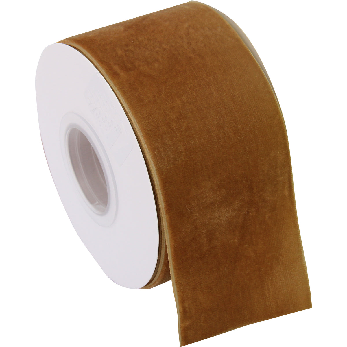 Tan Velvet Ribbon - Wide 2 1/4" Roll - 5 Yards — Threadart.com