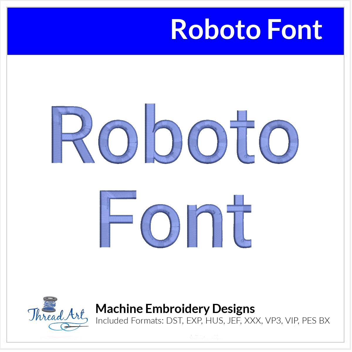 Roboto Font Machine Embroidery Design Set - Alphabet Letters Numbers B ...