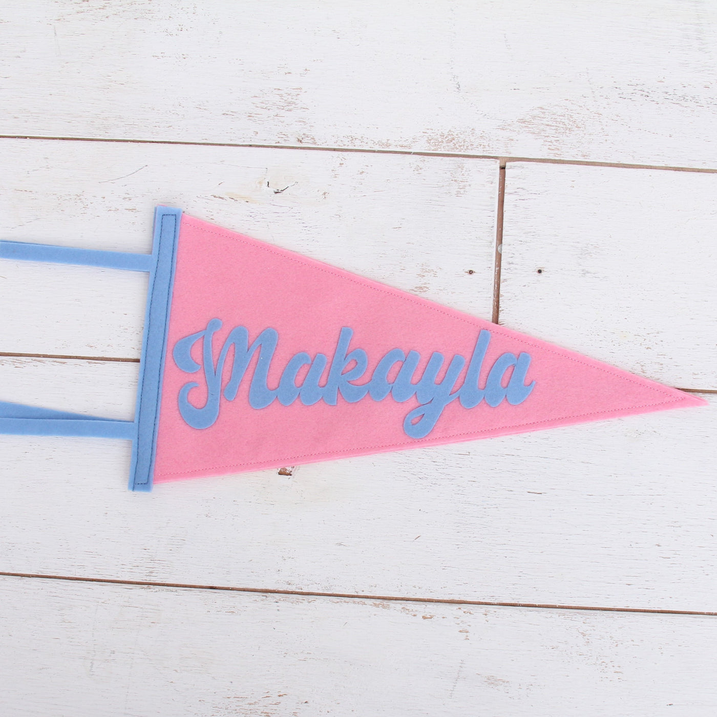 Custom Pennant With Name in Cursive Font — Threadart.com