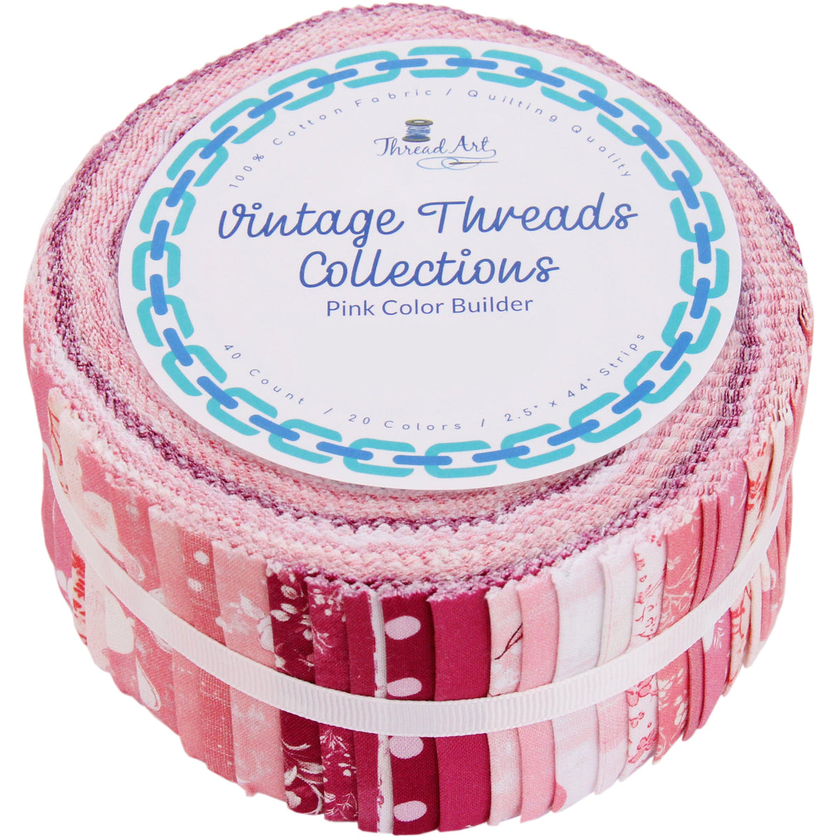 Jelly Roll Fabric Strips, 40 Precut Fabric Strips in Pink Prints, Prem ...