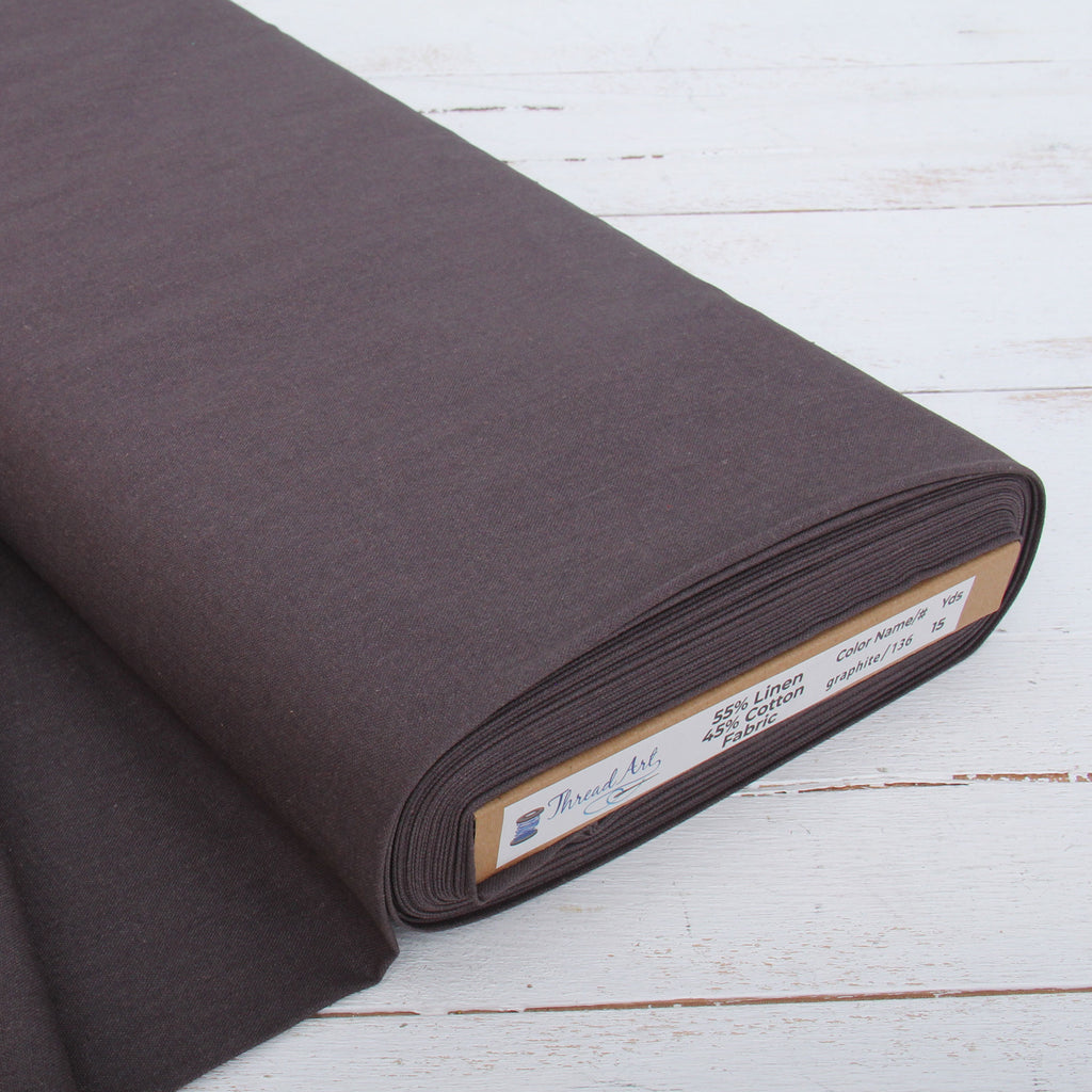 Linen Fabric By the Yard | Linen-Cotton Blend — Threadart.com