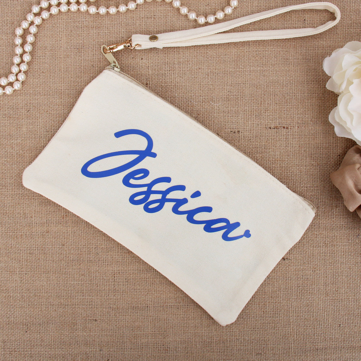 Personalized Canvas Wristlet - Custom Name or Word — Threadart.com