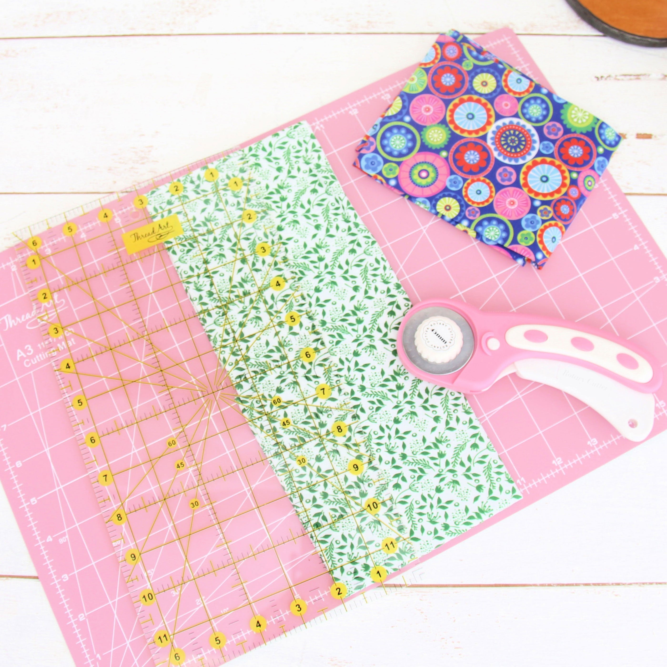 Threadart Premium Rotary Quilting Ruler 6" x 12" Inch Acrylic Cutting ...
