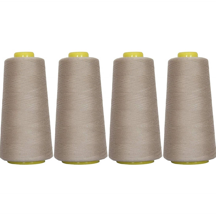 Serger Thread - 4 Cone Set - Polyester Sewing - 2750 Yards Silver Grey ...