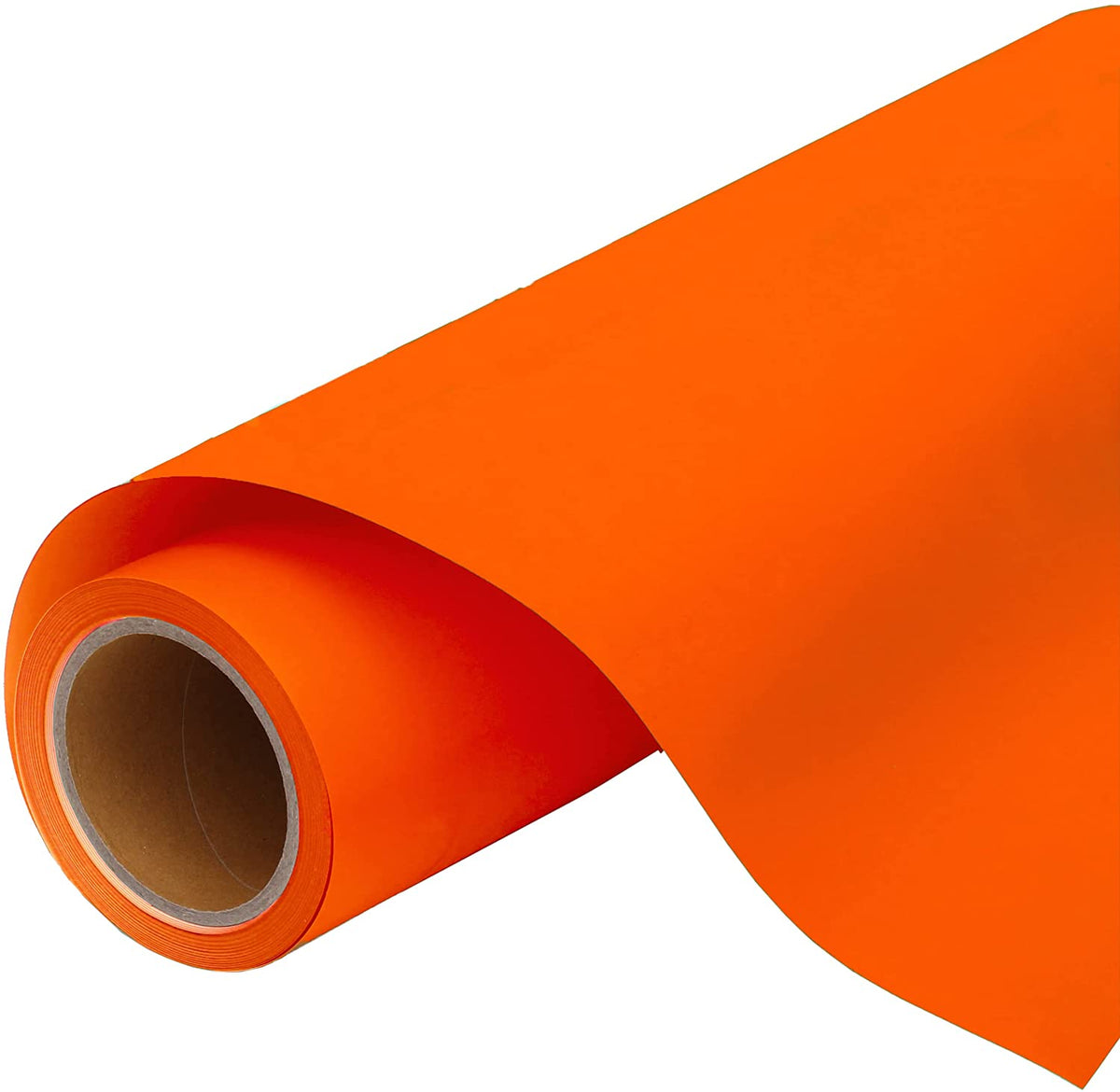 Neon HTV Vinyl - Orange Heat Transfer Roll 20" Wide - More Colors ...