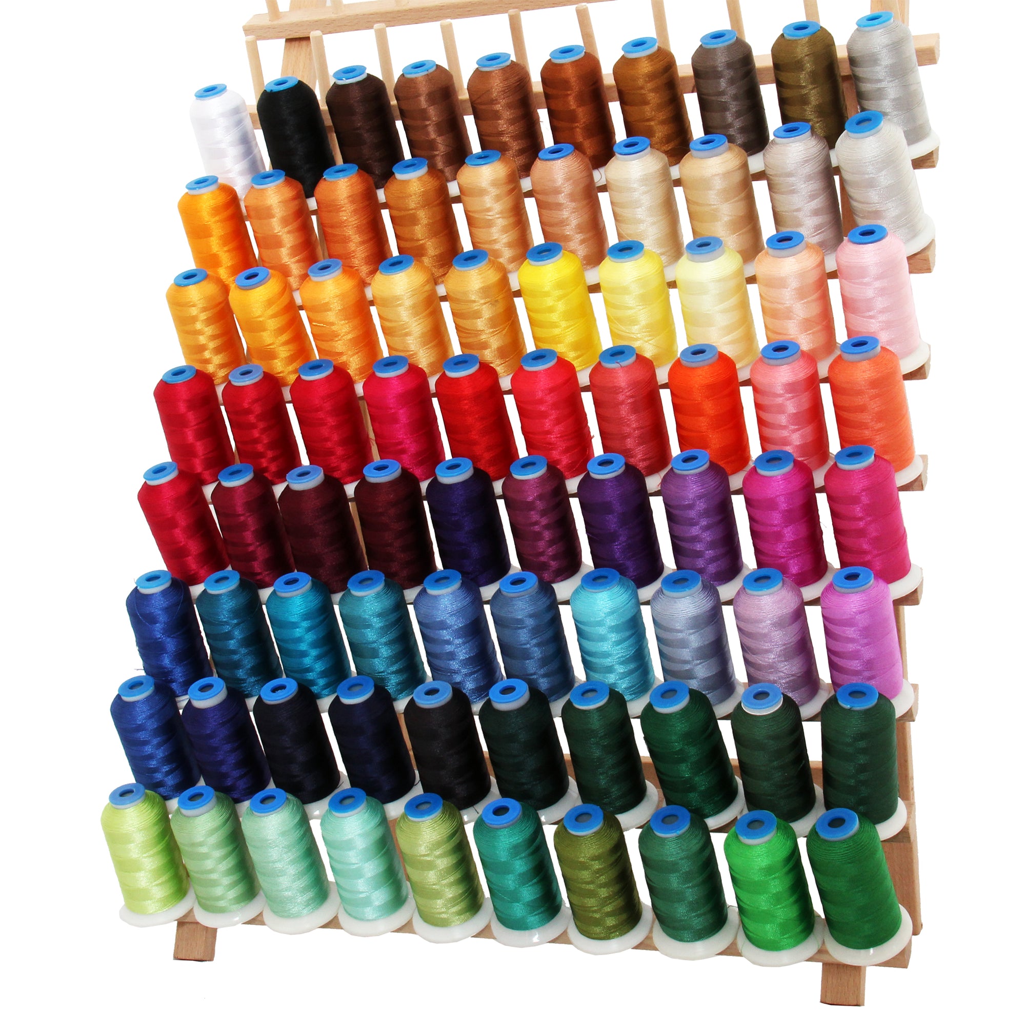 Machine Embroidery Thread Set - 80 Colors - Polyester 1000 Meters ...