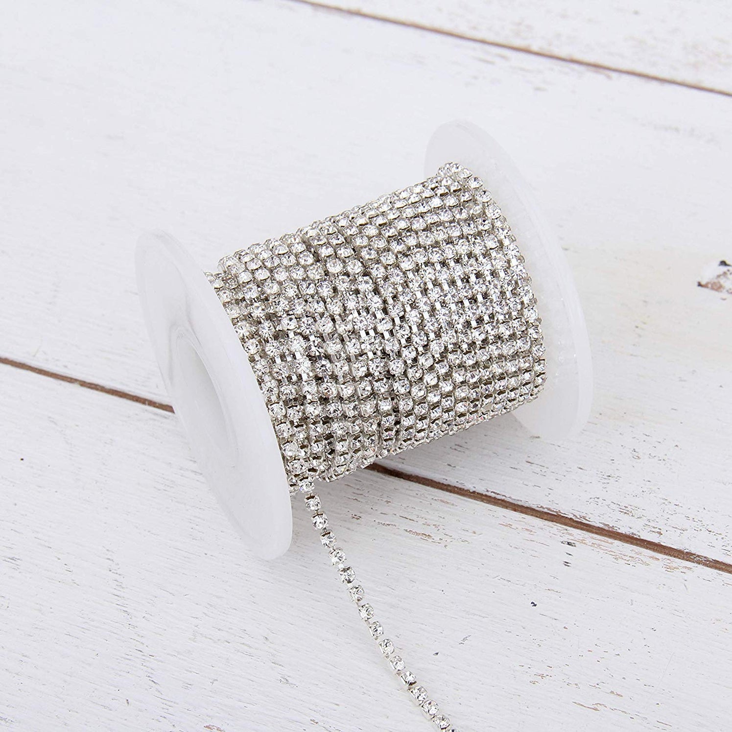 Rhinestone Chain by the Roll- Available in Gold and Silver Trim ...