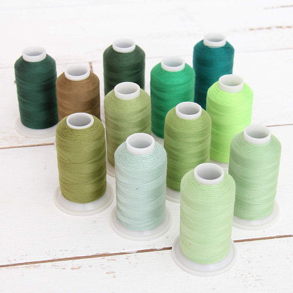 Sewing Thread - 60 Color Set - All Purpose Spun Polyester -Spools Cone ...