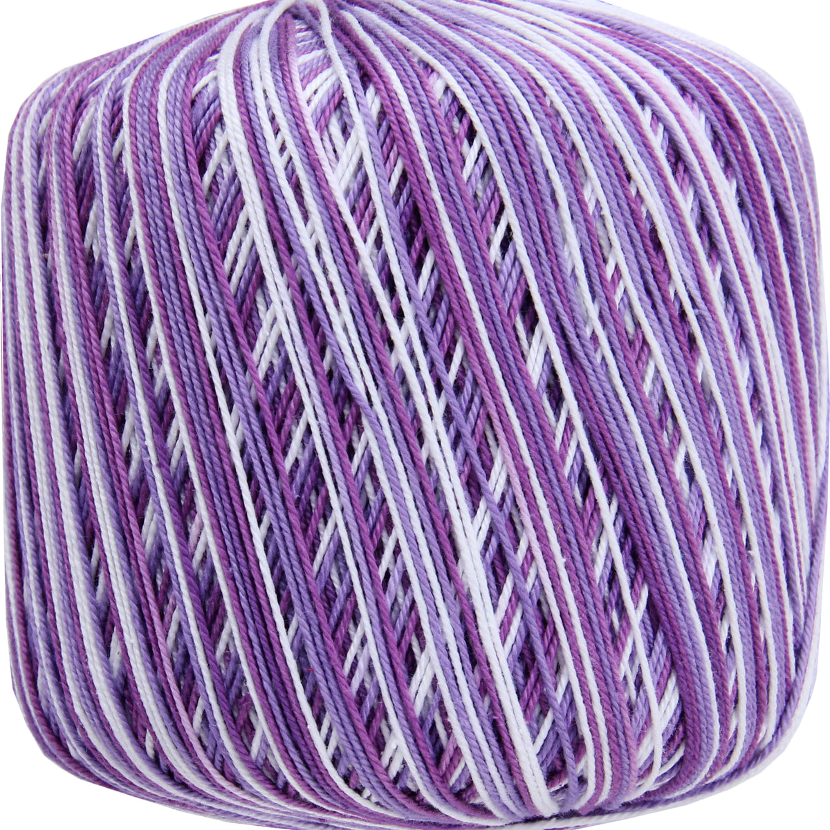 Multicolor Cotton Crochet Thread - Size 10 - Variegated Violets - 175 ...