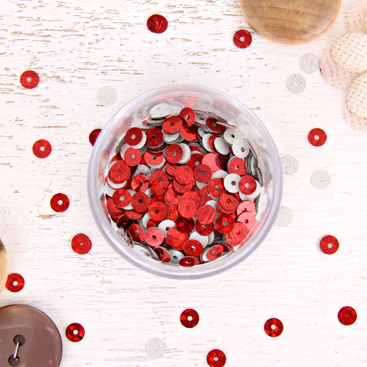 Iron on Hot Fix Sequin - 4mm Red — Threadart.com