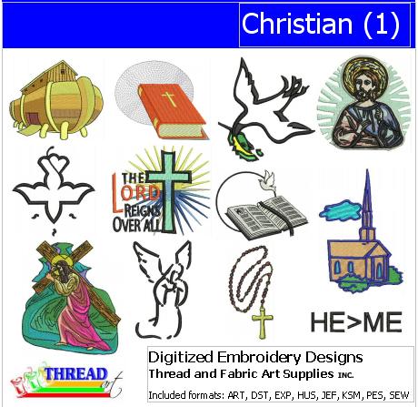 Machine Embroidery Designs - Christian(1) — Threadart.com