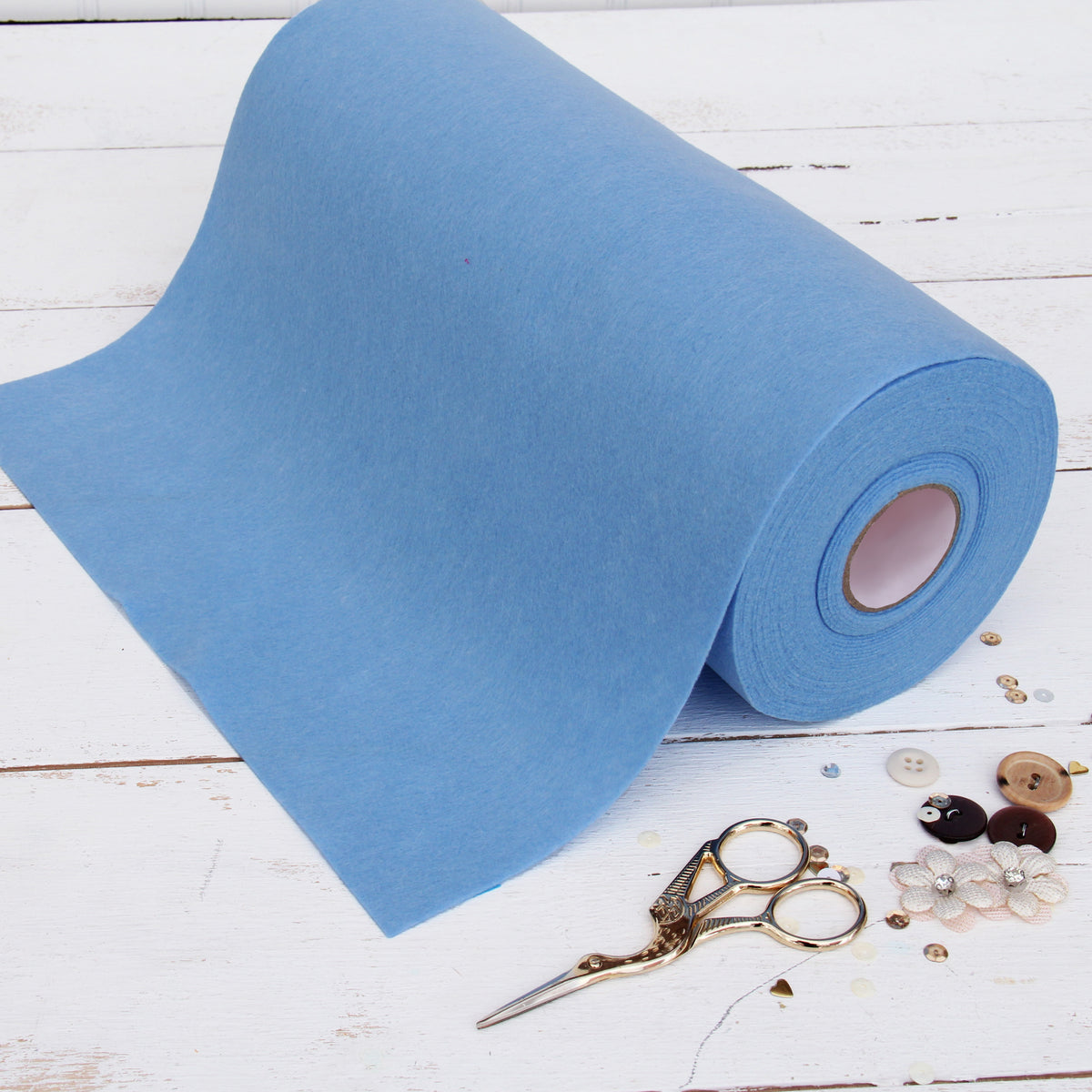 Light Blue Felt 12" x 10 Yard Roll - Soft Premium Felt Fabric ...