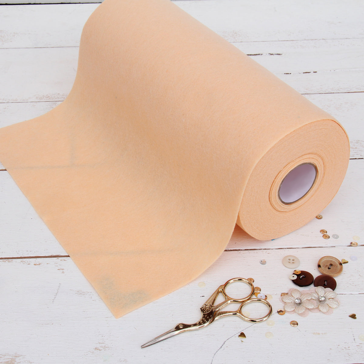 Peach Felt 12" x 10 Yard Roll - Soft Premium Felt Fabric — Threadart.com