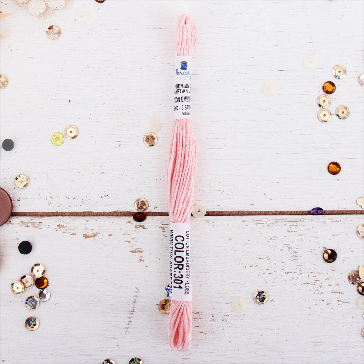 Very Light Pink Premium Cotton Embroidery Floss - Six Strand Thread ...