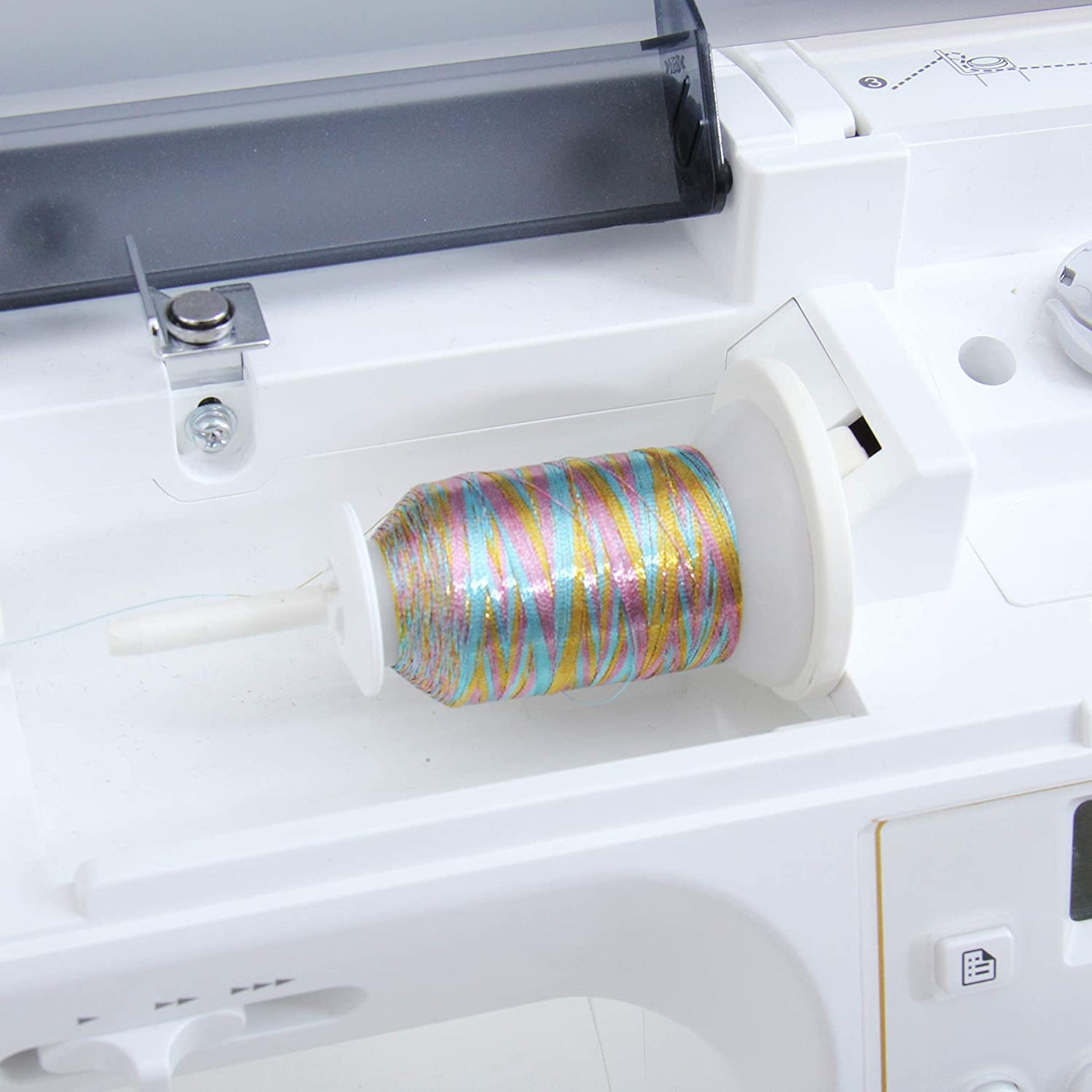 Metallic Thread - No. L3 - Platinum - 500 Meter Cones — Threadart.com