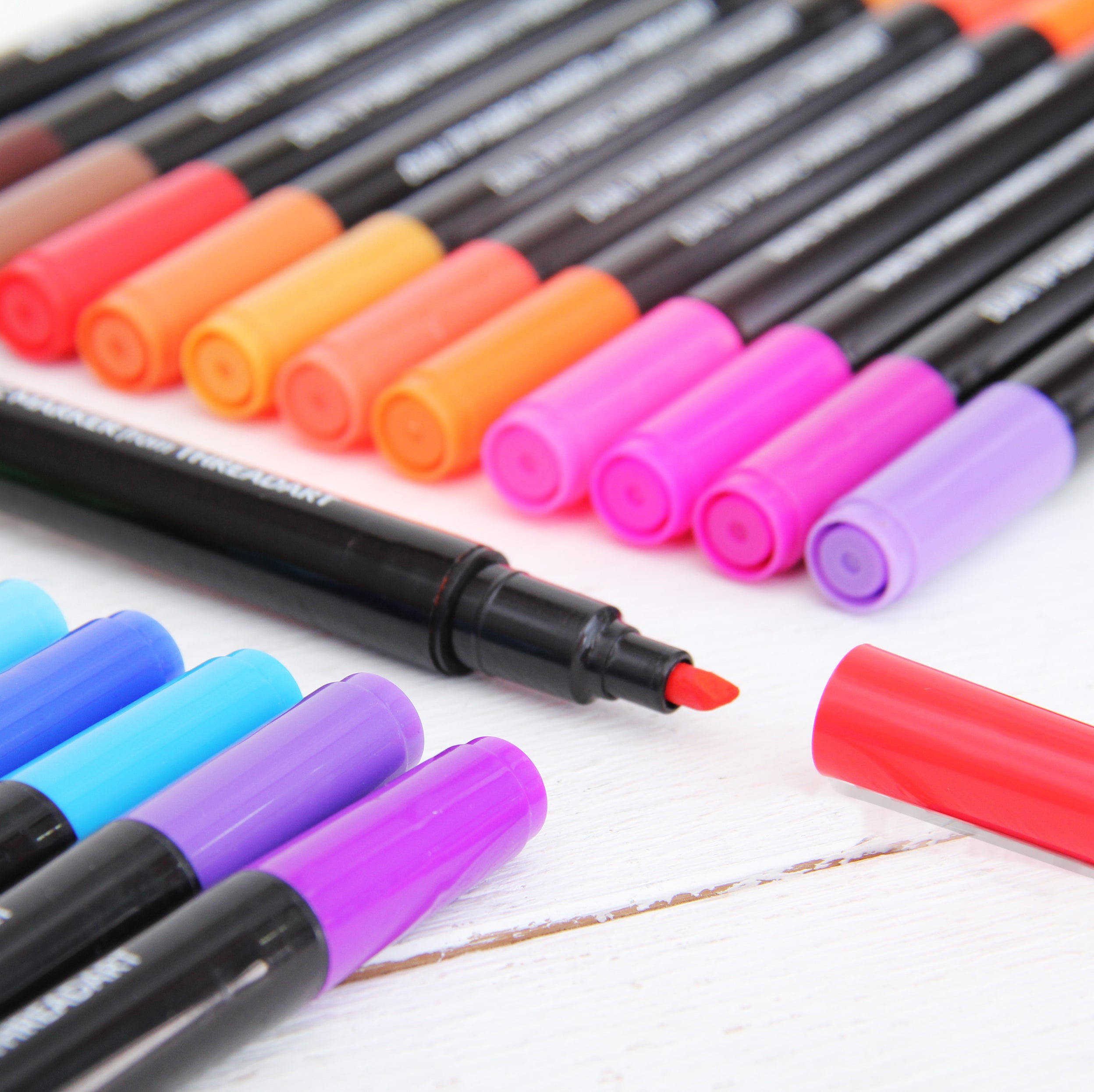 24 Permanent Fabric Marking Pens - Dual Tip Material Markers ...