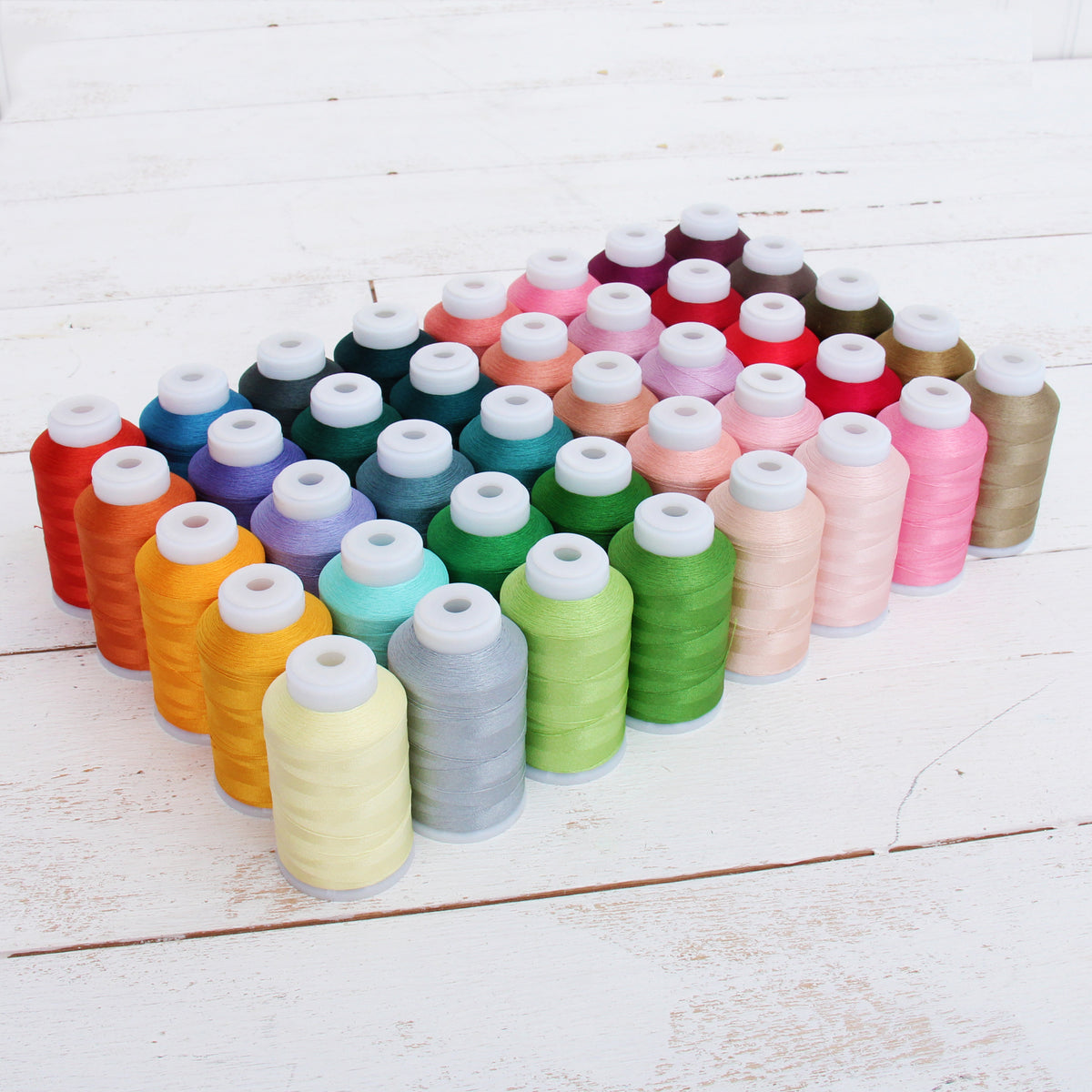 40 Colors Polyester Embroidery Thread Set-1000M Cones - Set D ...