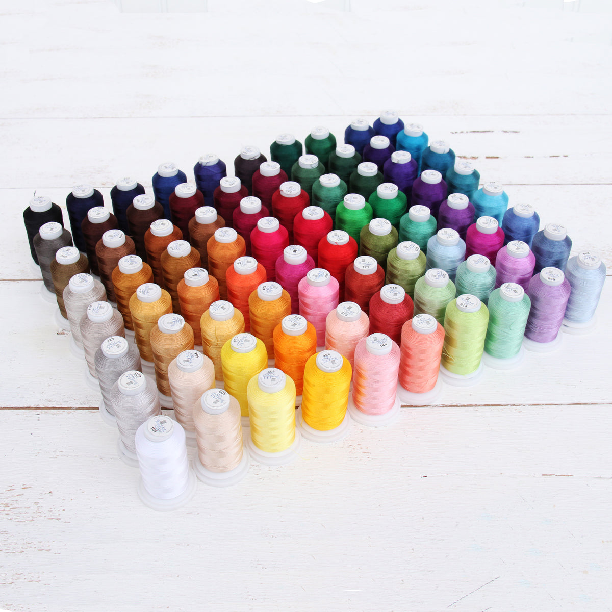 80 Cones of 500M Polyester Machine Embroidery Thread Set - A&B ...