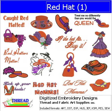 Machine Embroidery Designs - Red Hat(1) — Threadart.com