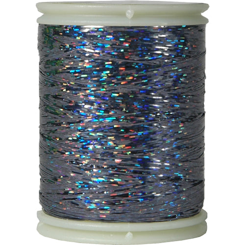 Sparkle Holographic Thread - 300 Meters - Black — Threadart.com